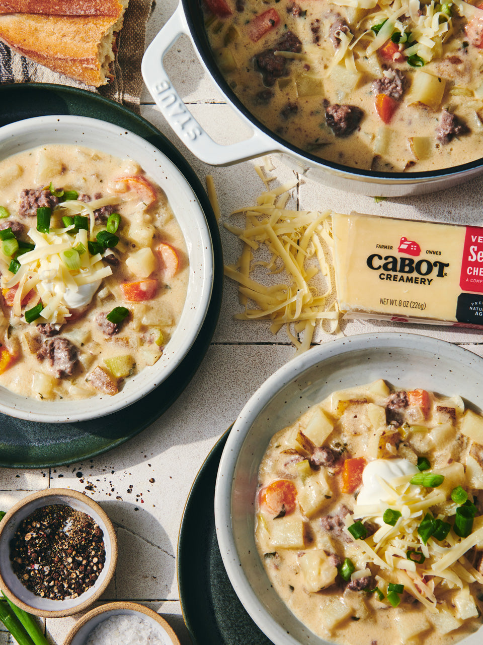 Cheeseburger Chowder Recipe from Barstow’s Longview Farm – Cabot Creamery