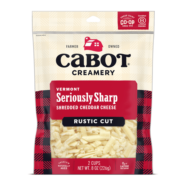 Shredded Cheese: Cheddar, Mozzarella & More – Cabot Creamery