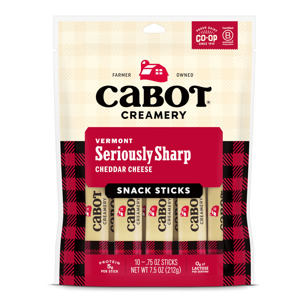 Seriously Sharp Cheddar Cheese Snack Sticks – Cabot Creamery